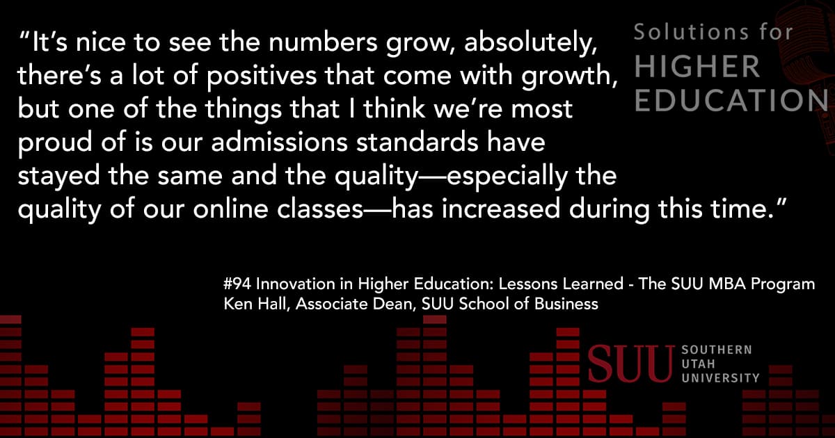 94: Lessons Learned - The SUU MBA Program (Podcast) - SUU